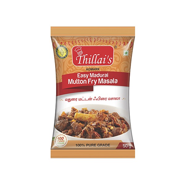 Easy Madurai Mutton Fry Masala - Thillaismasala