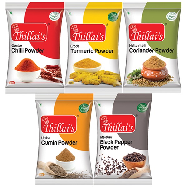 Pure Spice Combo Pack of 5 - Thillaismasala